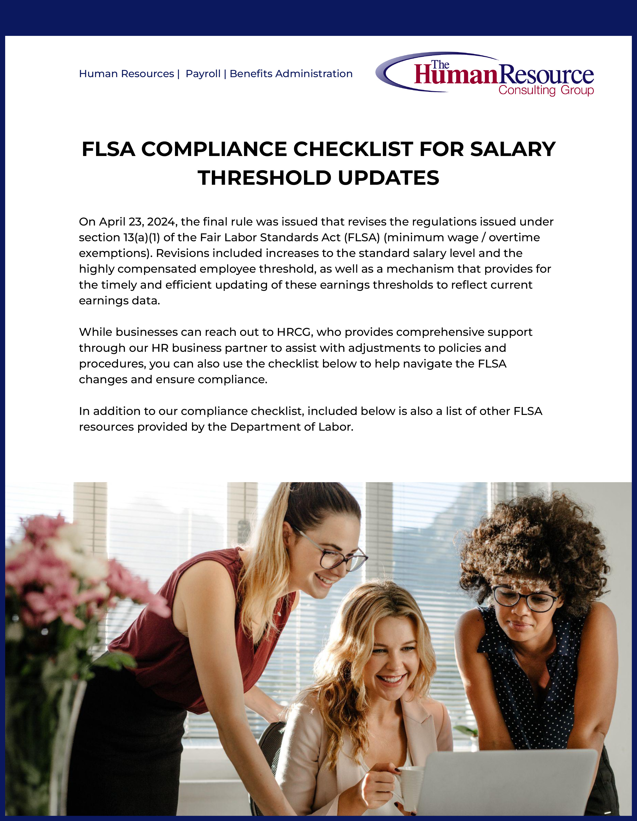 Download the FLSA Compliance Checklist | HRCG